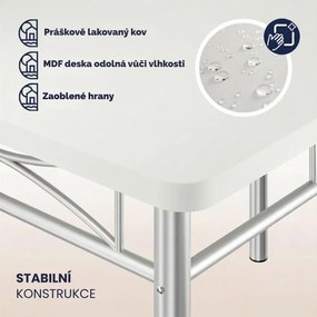 Jídelní set PAUL, 5-dílná, sametově bílá Jurhan
