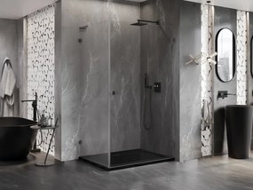Mexen Lunar-B L výklopný sprchový kout pravý 80 x 70 cm, čiré sklo, grafitová, 832L-080-070-95-00-P
