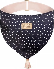 MILK&PEPPER Šátek pro psy Clemence Bleu Marine Pois Rose Velikost: 45