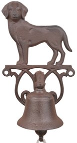 Zahradní zvonek Dog, 25x14 cm, litina, hnědá