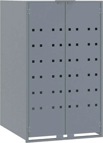 Box na 2 popelnice šedý 138 x 79 x 117 cm ocel 3279987