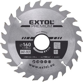 EXTOL PREMIUM pilový kotouč s SK plátky, 160x2,0x30mm, 36T, šířka SK plátků 2,8mm, SK Dostupné varianty: Pilový kotouč s SK plátky EXTOL PREMIUM ø 160x2,0x30mm/24 zubů