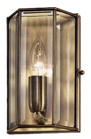 Il Fanale 413.00.80 Rilegato, vitrážové nástěnné svítidlo, fazetové sklo/pálená mosaz, 1x E14 max 10W, výška 21cm