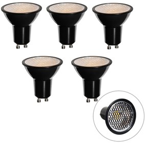 Sada 5 stmívatelných LED žárovek GU10 voštinových 50mm 6W 400 lm 3000K