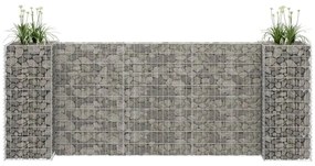 Gabionový truhlík ve tvaru písmene H ocelový drát 260x40x100 cm,  145661