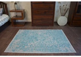 koberec VINTAGE 22208/054 tyrkysový / krémový klasická rozeta velikost 140x200 cm | krásné koberce cz