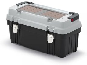 Kufr na nářadí s kovovým držadlem a zámky 58,6 × 29,6 × 30,5 cm, krabičky