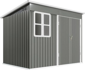 Outsunny kovový zahradní domek s oknem, 260 × 177 × 190 cm