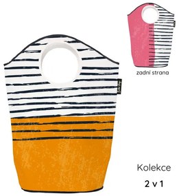 Koš na prádlo black stripes in colours (80l)