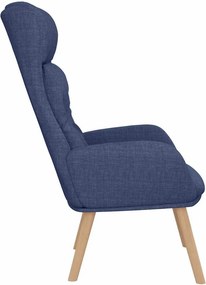 Relaxační křeslo modré textil 341294