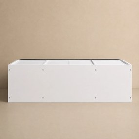 Botník bílý se sedákem PORTA, 103 x 30 x 46 cm