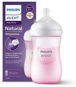 Philips Avent Kojenecká láhev Natural Response 260 ml růžová