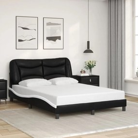 Rám postele s LED bez matrace Hvar černý a bílý 120x200 cm 3213925