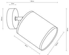 Spot-Light 66791174 - Nástěnné bodové svítidlo BOHO 1xE27/25W/230V dub