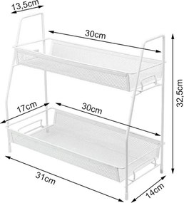 Organizér do kuchyně TALORO 31x32,5 cm, bílý