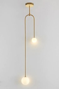 Toolight, závěsné svítidlo 2xG9 APP964-2CP, zlatá, OSW-04049