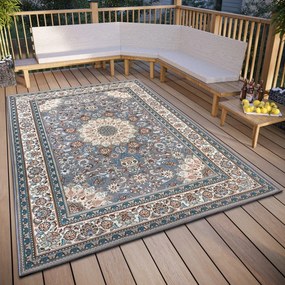 Hanse Home, Kusový koberec Flair 105715 Grey Cream – na ven i na doma, 80x165, šedá, chodba / předsíň