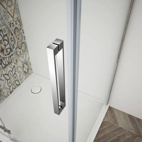 Gelco Trinity Chrom čtvercový sprchový kout 80 x 80 x 200 cm otevírací levá aluchrom sklo čiré GT5680-80CL-CH