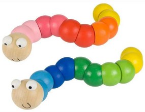 Bigjigs Toys Dřevěný barevný červík 1ks
