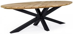 BIZZOTTO Oválný zahradní stůl PALMDALE 240x100 cm černé nohy 0804741