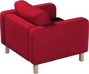 Potah na křeslo IKEA Karlstad, krátký barva červená látka pletený vzor