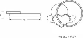 Brilagi - LED Dětské stropní svítidlo LOVE LED/48W/230V 3000/4500/6000K růžová