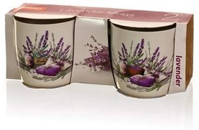 BANQUET Sada keramických hrnků LAVENDER 360 ml, 2 ks 60JG007