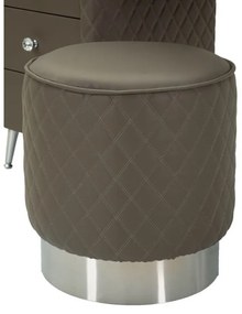 Designový toaletní stolek s taburetkou Pembroke II šedý