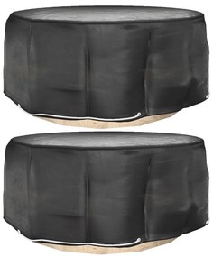 Plachty na zahradní nábytek 2 ks 10 oček Ø 260 x 90 cm kulaté 3155358