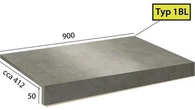 Vinylový schod Vinylové schody Brased Objectline Step 1BL - 1061 Cement tmavý