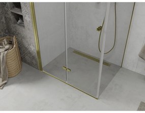 Mexen Lima sprchový kout 100x90cm, čiré sklo/zlatý profil, 856-100-090-50-00