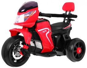 Elektrická motorka s vodicí tyčí 3v1 červená