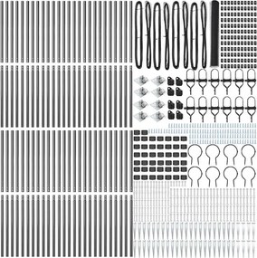 Hexagonální plot s podpěrou 100 x 1,2 m Ocel potažená PVC Šedá 3353311