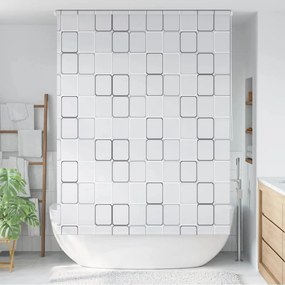Sprchová roleta 160 x 240 cm se čtvercovým vzorem