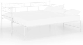 Rám vysouvací postele/pohovky bílý kovový 90 x 200 cm