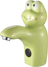 Sapho - Elektronický umyvadlový ventil Kid, pro studenou vodu, bateriové napájení 6 V DC, žába, zelená PS402G