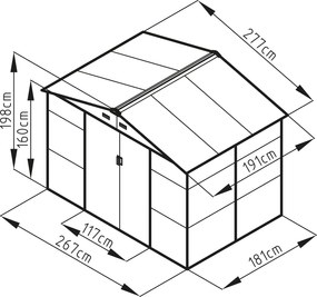 Zahradní domek G21 GAH 529 hnědý 63900535