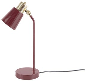 Bordová kovová stolní lampa Mello