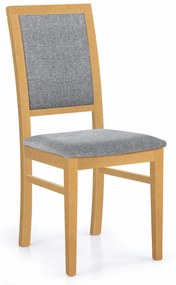 ImportWorld Dřevěná židle Ricardo (Barva: Tmavý ořech - béžová (tkanina))