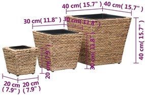 vidaXL Marketos Vyvýšené záhony 3 ks vodní hyacint