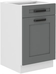 Kuchyňská skříňka LUNA bílá 50 D 1F 1S BB barva dvířek: šedá Dust