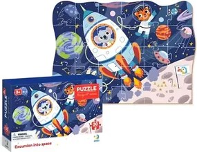 DODO Puzzle Doprava: Výlet do vesmíru / 30 dílků / 27 x 20 cm