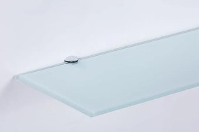 Mléčná skleněná koupelnová polička Hooz 300 x 130 mm 2 ks