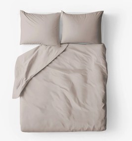 Goldea bavlněné povlečení - šedohnědé 140 x 200 a 70 x 90 cm