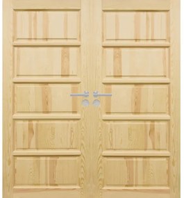 Archo - Dvoukřídlé dřevěné dveře dýhované z borovice Tessna 105478