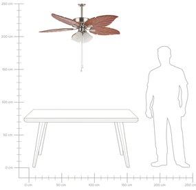 Stříbrný stropní ventilátor GILA Beliani