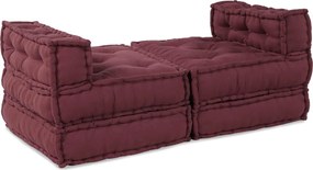Modulová pohovka Textil Bordó 210 x 140 x 56 cm 3315073