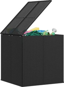 Zahradní úložný box PE ratan 100 x 97,5 x 104 cm černý 317226