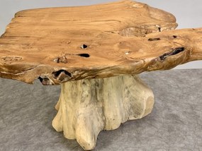 Konferenční stolek Woodstock z kořenového teaku 90×70 cm, Jáva