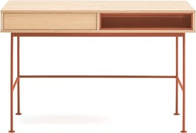 Pracovní stůl s deskou v dubovém dekoru 60x120 cm Yoko – Teulat